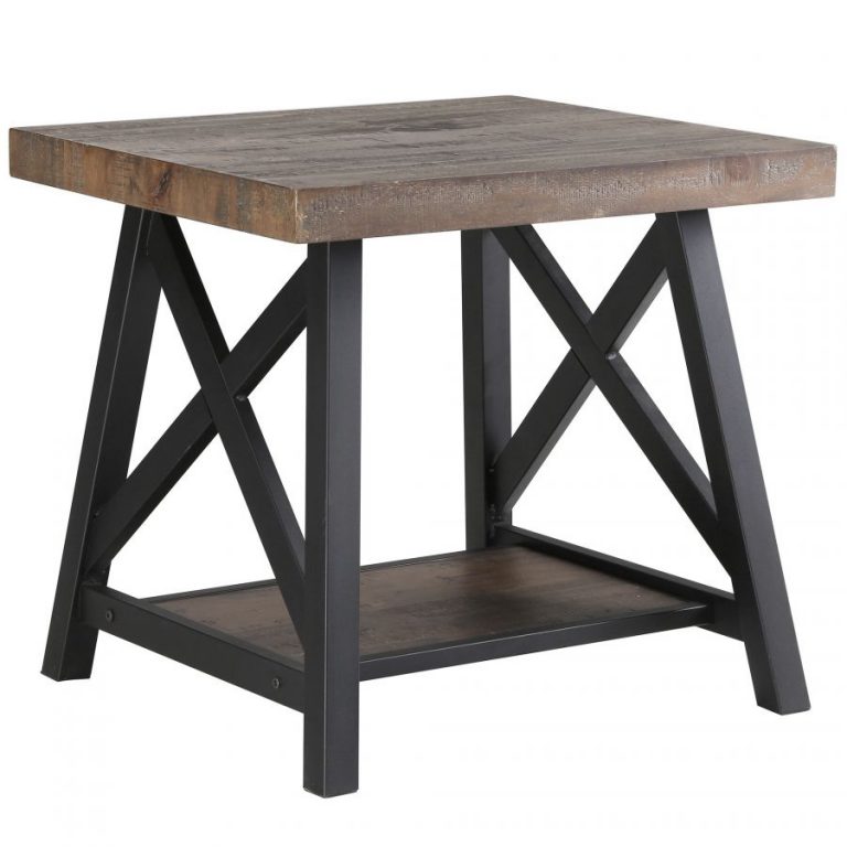 Langport Rustic Oak Accent Table - Splendid Furnishings