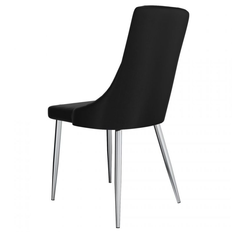 Devo Black Side Chair - Splendid Furnishings