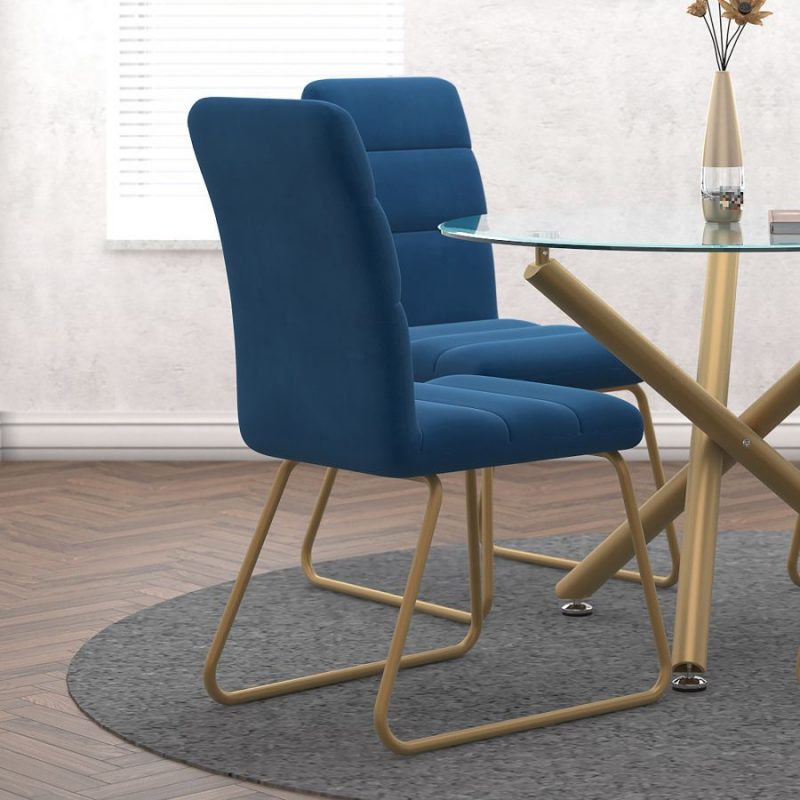 Livia Blue Side Chair - Splendid Furnishings